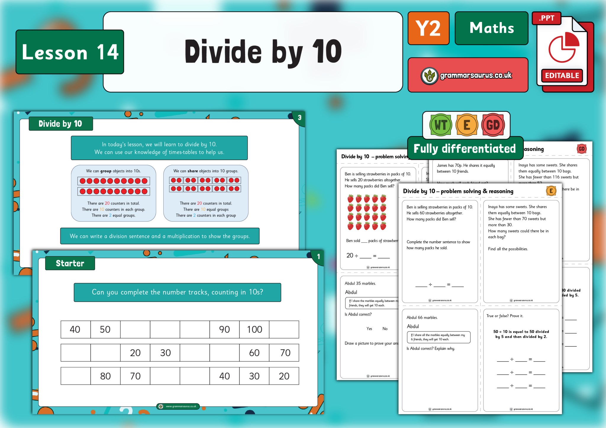 Year 2 Multiplication and Division – Divide by 10 – Lesson 14 ...