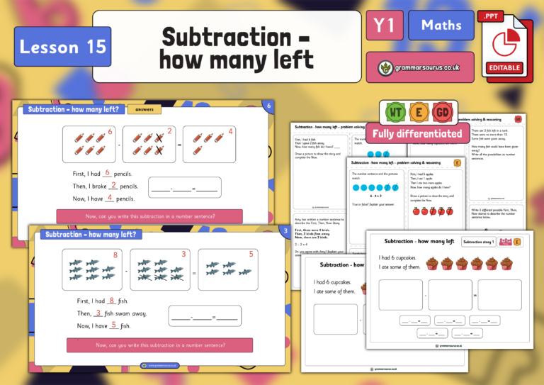 Year 1 Addition and Subtraction (within 10) - Subtraction - how many ...