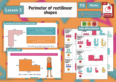Year 5 Perimeter and Area - Perimeter of rectilinear shapes - Lesson 2 ...