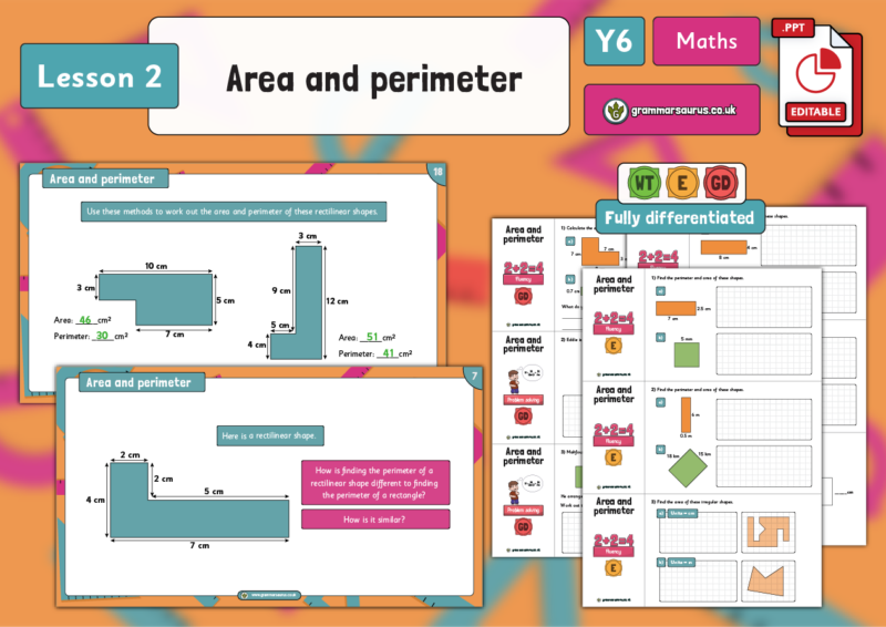 Year 6 Area, Perimeter and Volume - Area and perimeter - Lesson 2 ...