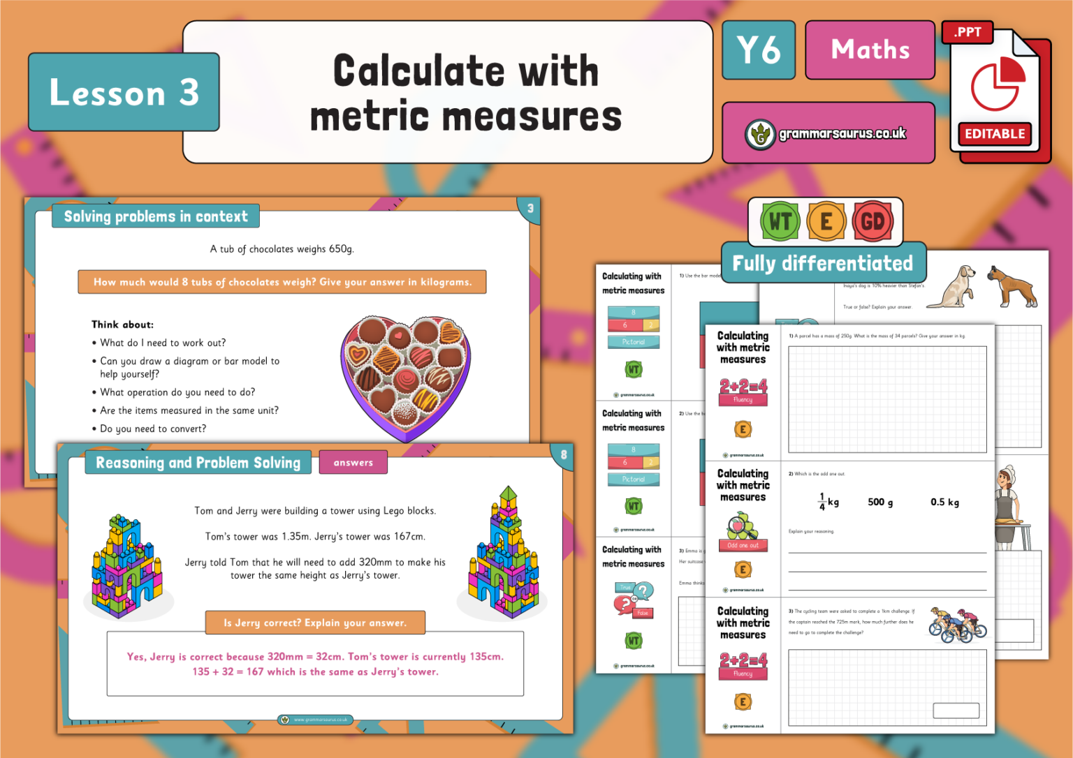 Year 6 Converting Units - Calculate with Metric Measures - Lesson 3 ...