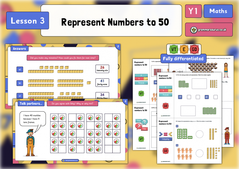 Year 1 Place Value (within 50) - Represent Numbers to 50 - Lesson 3 ...