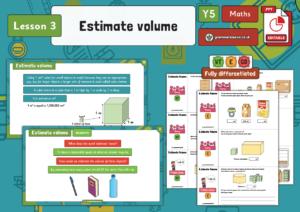 Year 5 Volume - Estimate Volume - Lesson 3 - Grammarsaurus