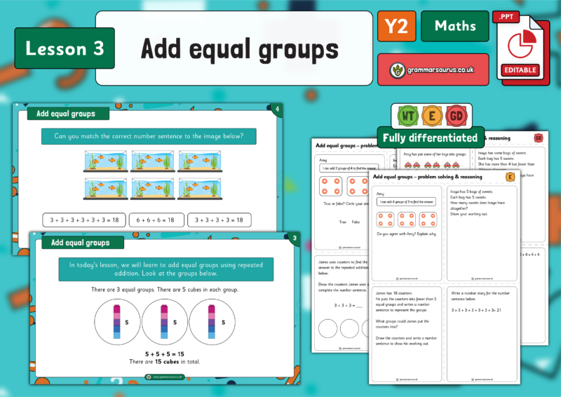 Year 2 Multiplication and Division - Add equal groups - Lesson 3 ...