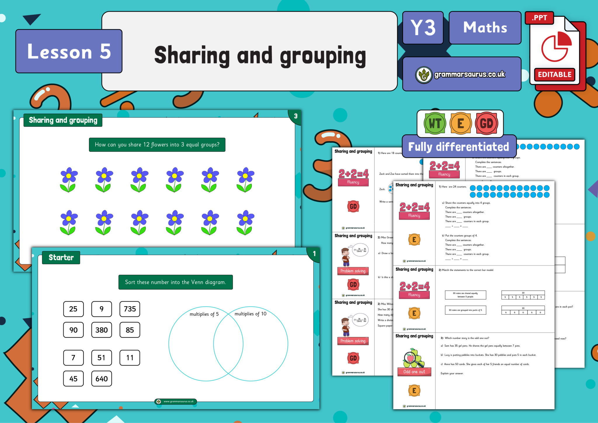 Year 3 Multiplication and Division - Sharing and grouping– Lesson 5 ...