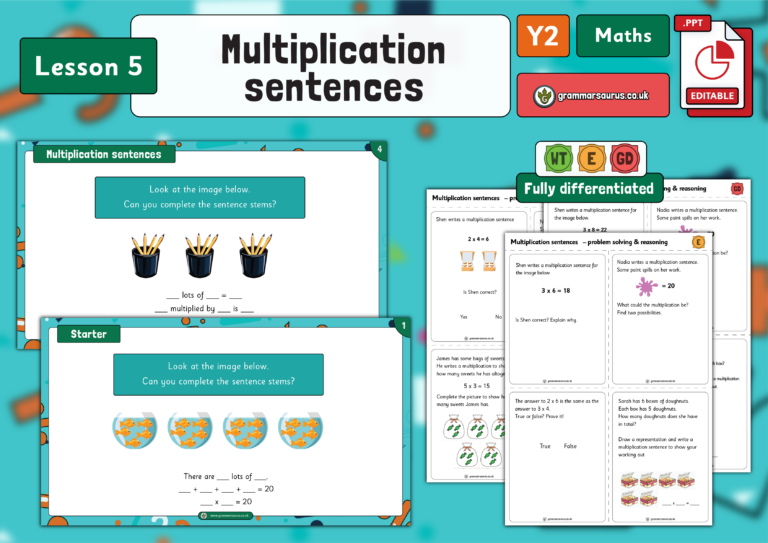 Year 2 Multiplication and Division - Multiplication sentences - Lesson ...