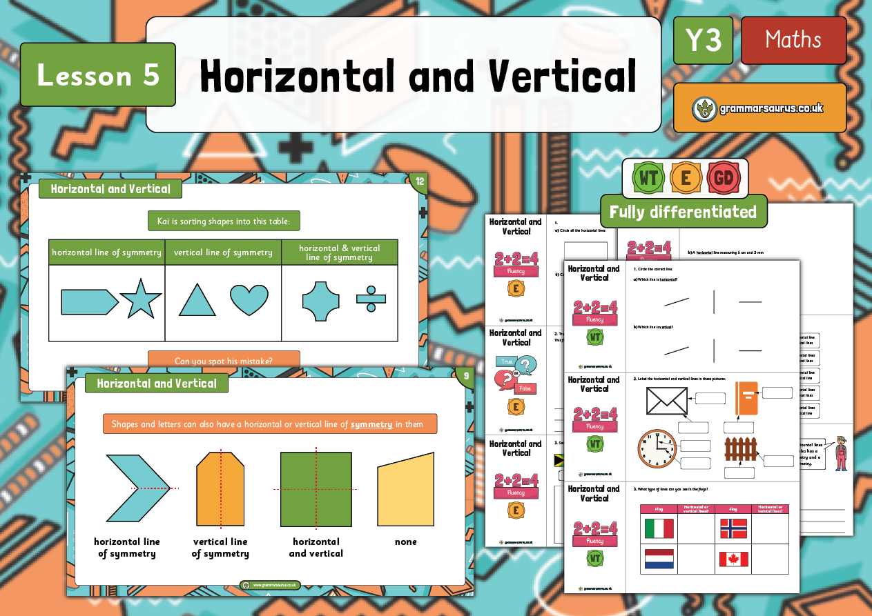 Year 3 Properties of Shape - Horizontal and Vertical - Lesson 5 ...