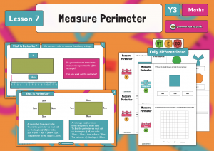 Year 3 Length and Perimeter - Measure Perimeter - Lesson 7 - Grammarsaurus