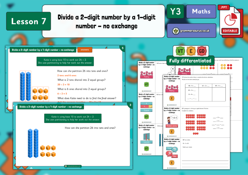 Year 3 Multiplication and Division Part 2 – Divide a 2-digit number by ...