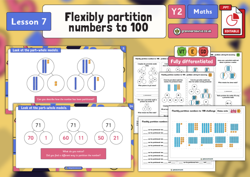 Year 2 Place Value - Flexibly partition numbers to 100 - Lesson 7 ...