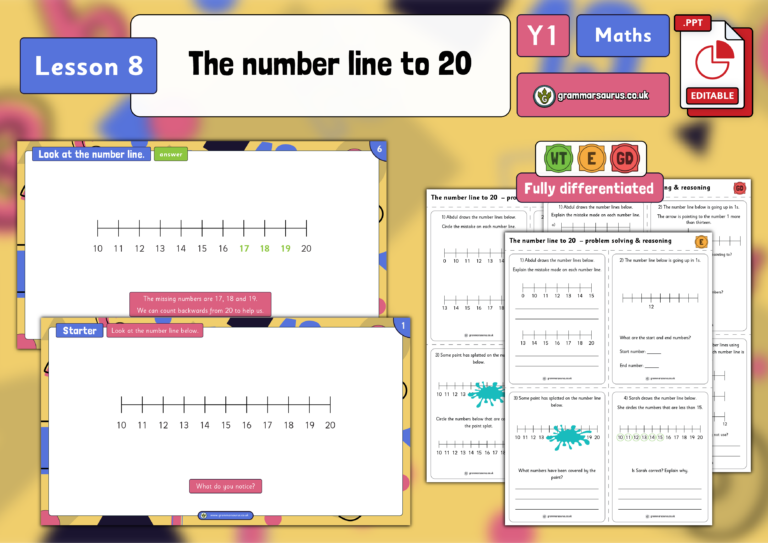 Year 1 Place Value (within 20) - The number line to 20 - Lesson 8 ...