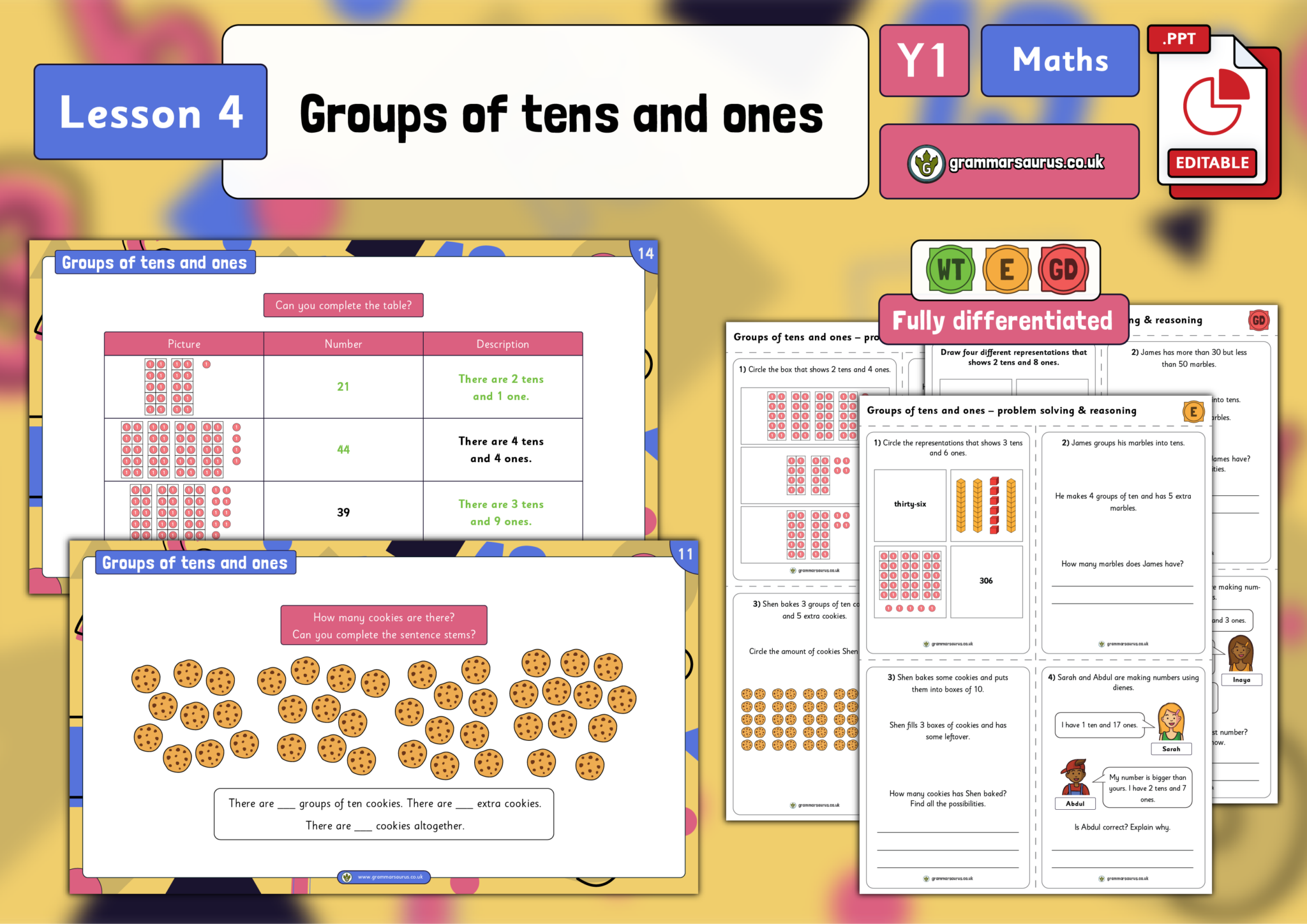 Year 1 Place Value (within 50) - Groups of tens and ones - Lesson 4 ...