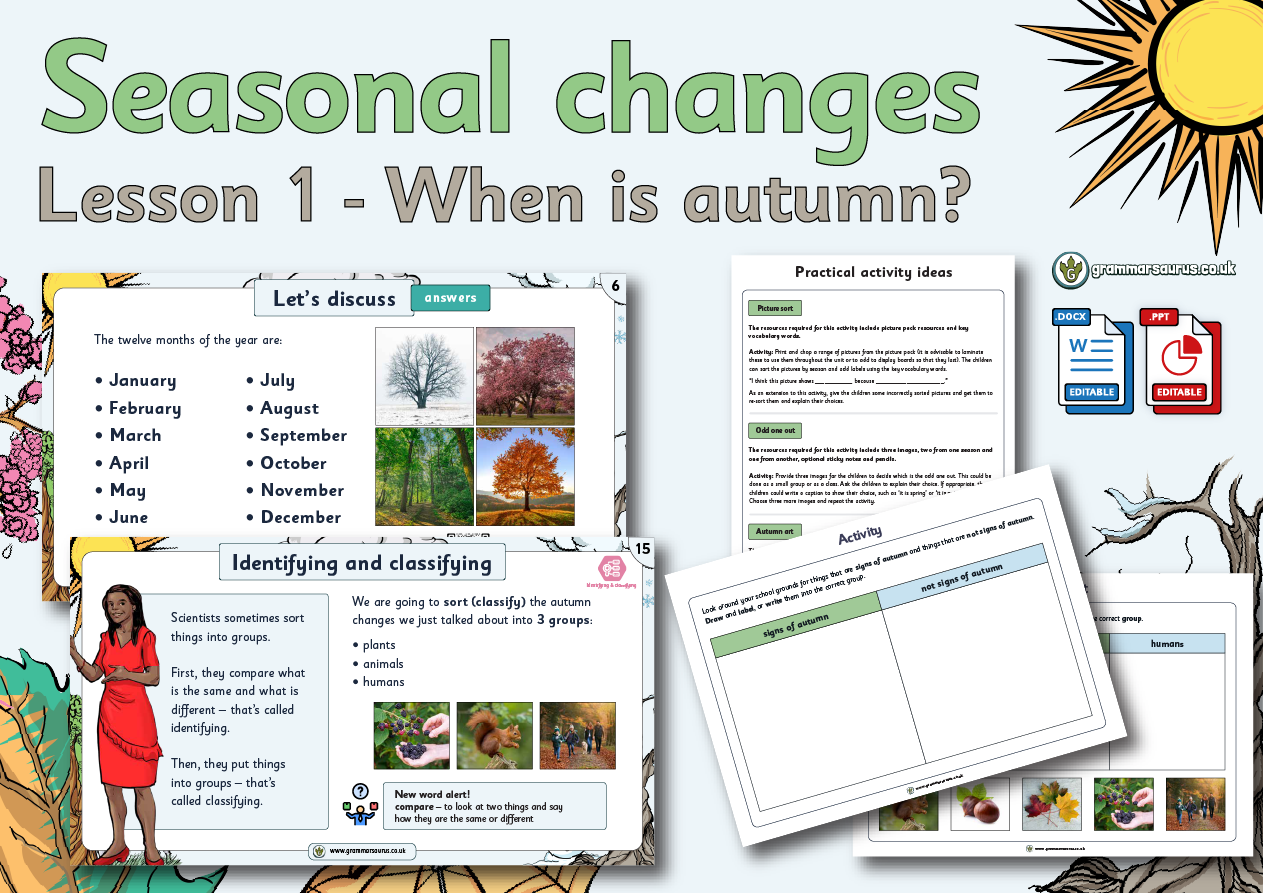 Year 1 Science - Seasonal Changes - When is autumn? Lesson 1 ...