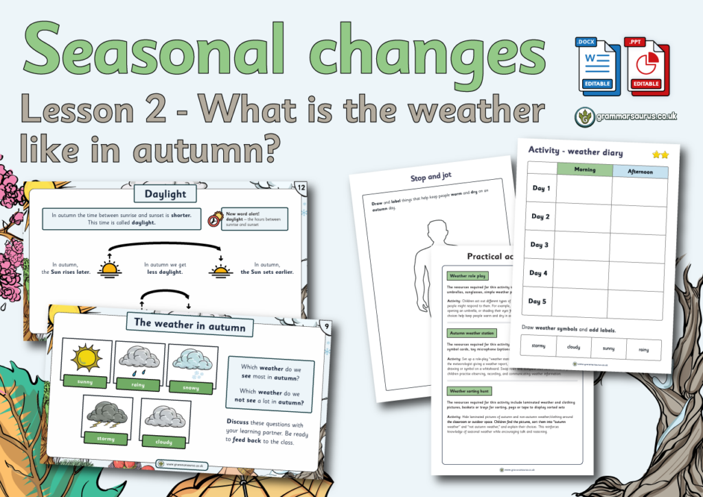 Year 1 Science - Seasonal Changes - What is the weather like in autumn ...