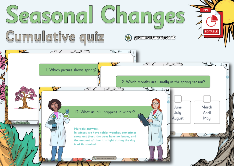 Year 1 Seasonal Changes - Grammarsaurus