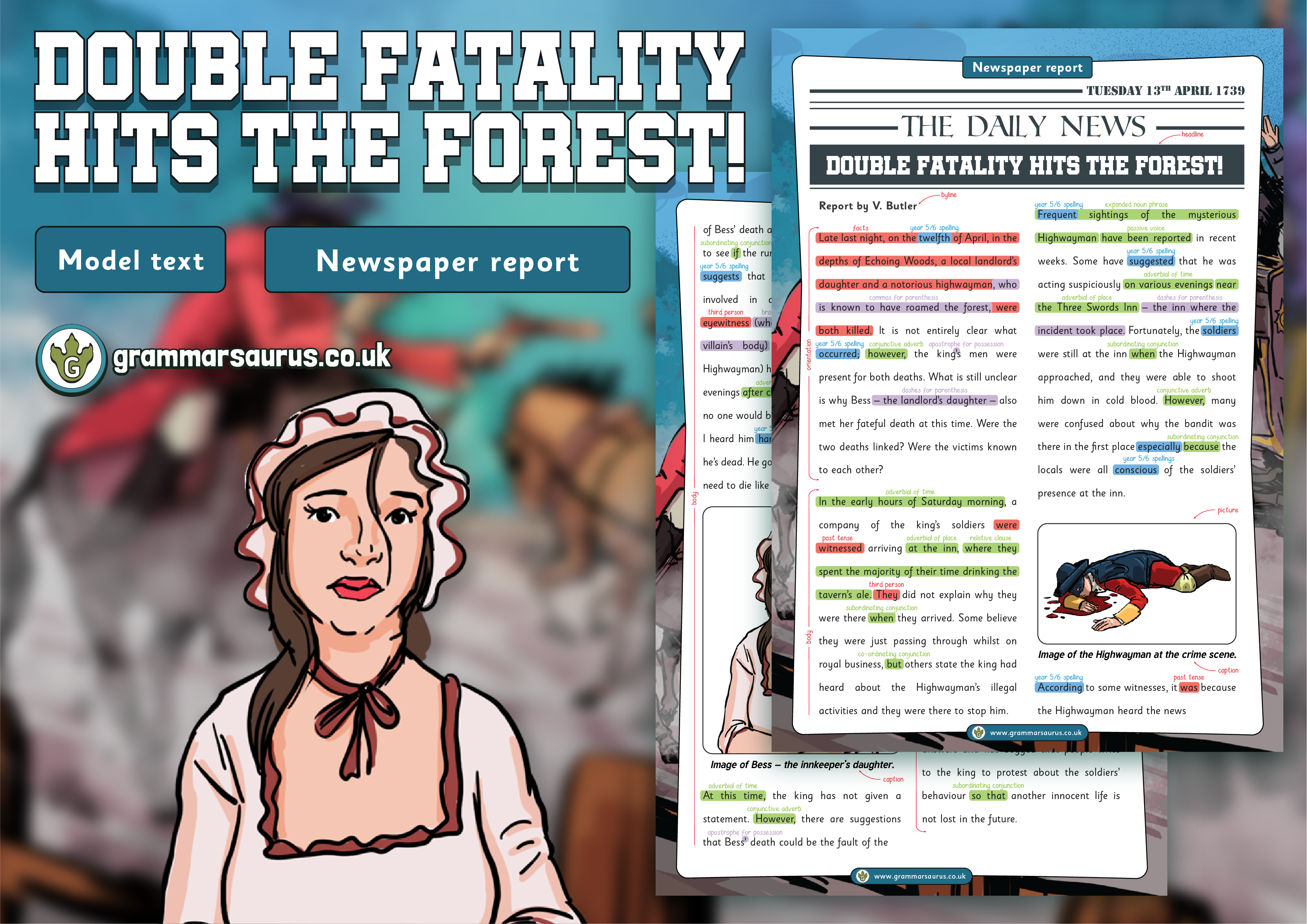 Year 5 Model Text – Newspaper report – Double fatality hits the forest ...