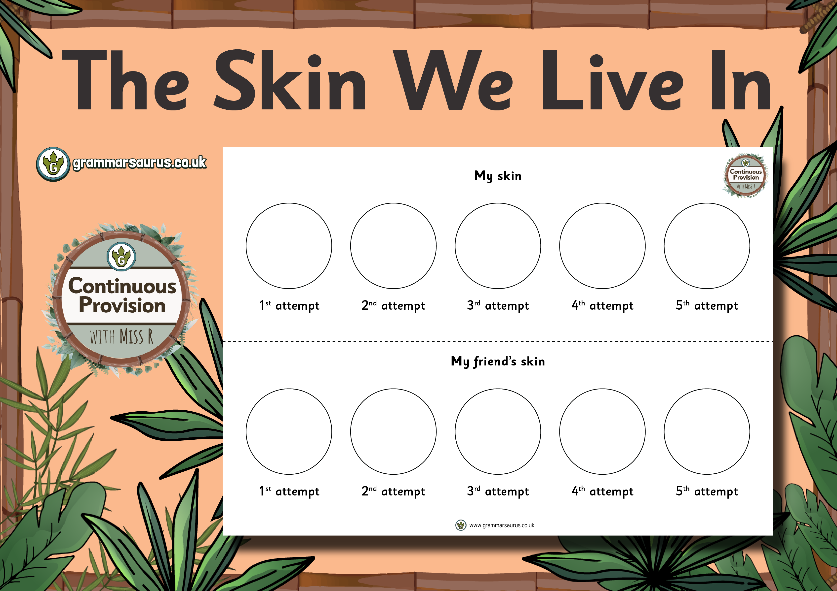 Continuous Provision – Workshop – The skin we live in - Grammarsaurus