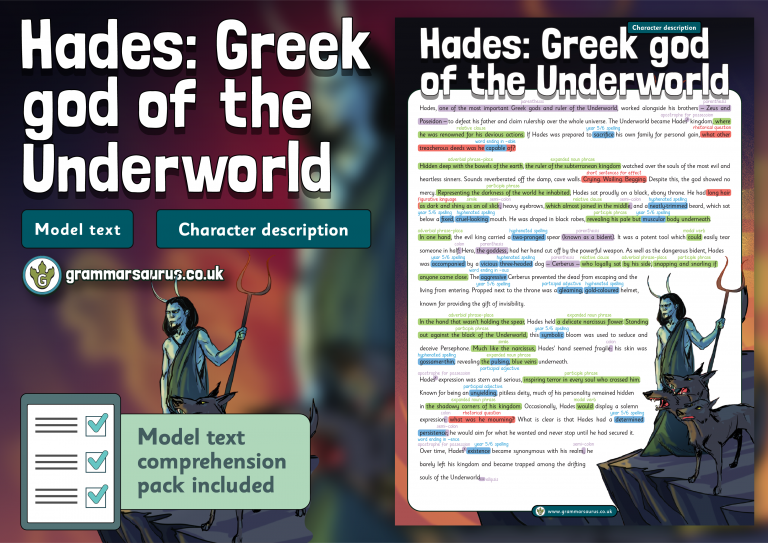 Year 6 Model Text – Character Description – Hades: Greek god of the ...