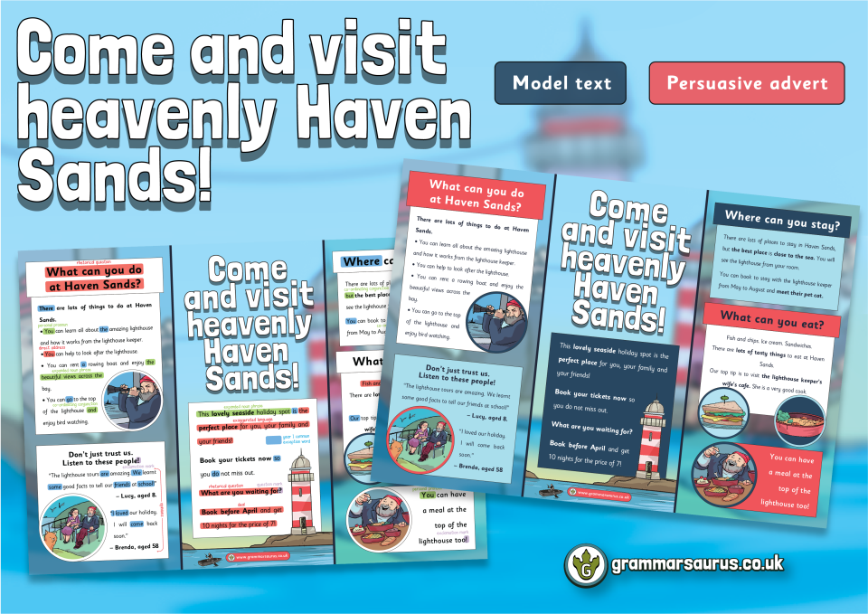 Year 1 Model Text - Persuasive Advert – Come and visit heavenly Haven ...