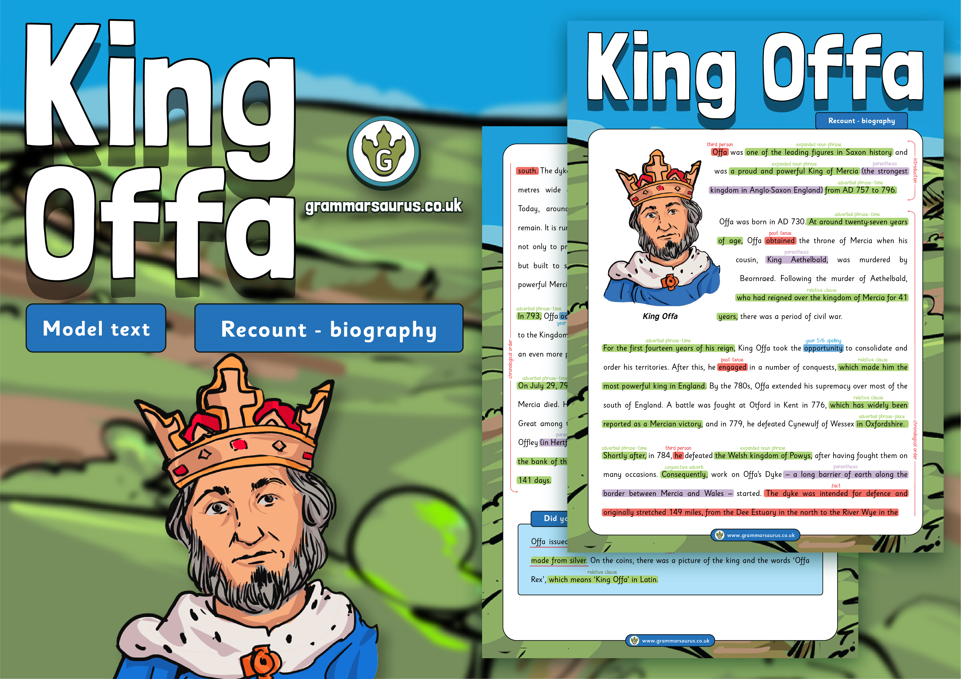 Year 5 Model Text – Biography - King Offa - Grammarsaurus