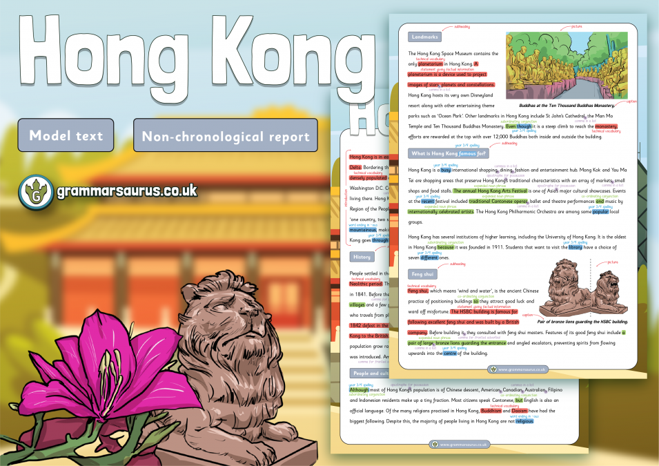 Year 4 Model Text Non Chronological Report Hong Kong Gbsct P4 3rd Grade And 3rd Class