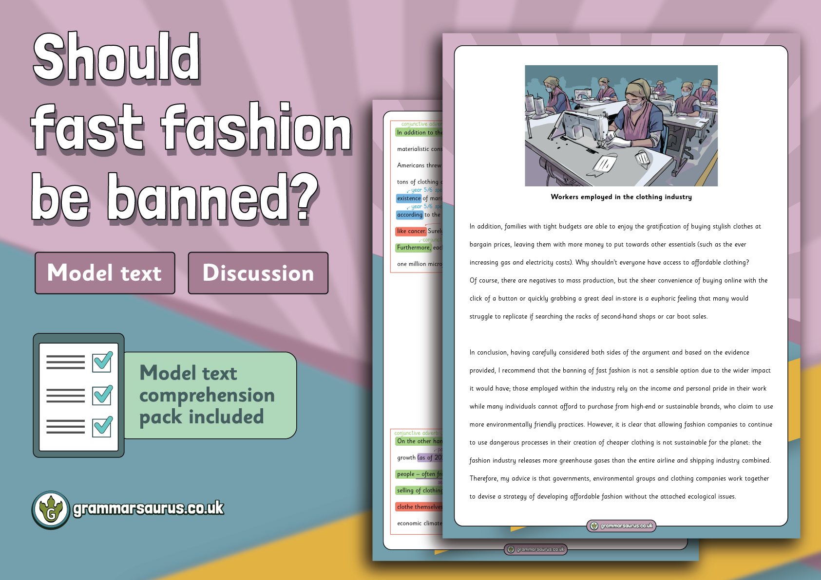 Year 6 Model Text – Discussion – Should fast fashion be banned ...