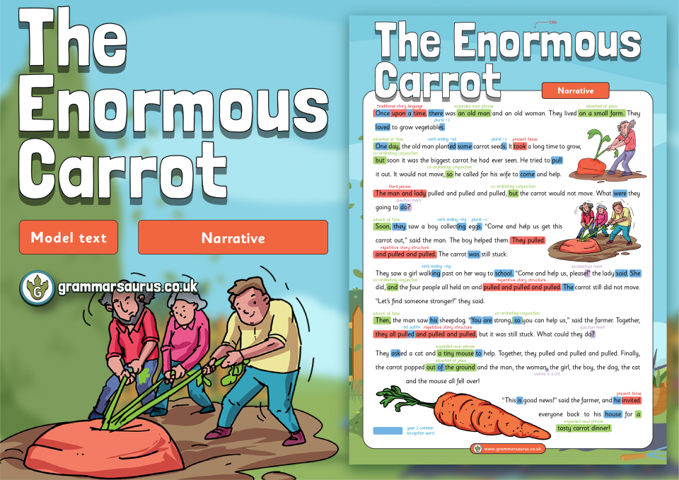 Year 1 Model Text – Narrative – The enormous carrot ( gbsct P1 ...