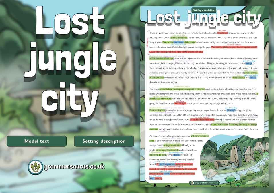 Y4 Narrative - Setting description - Grammarsaurus
