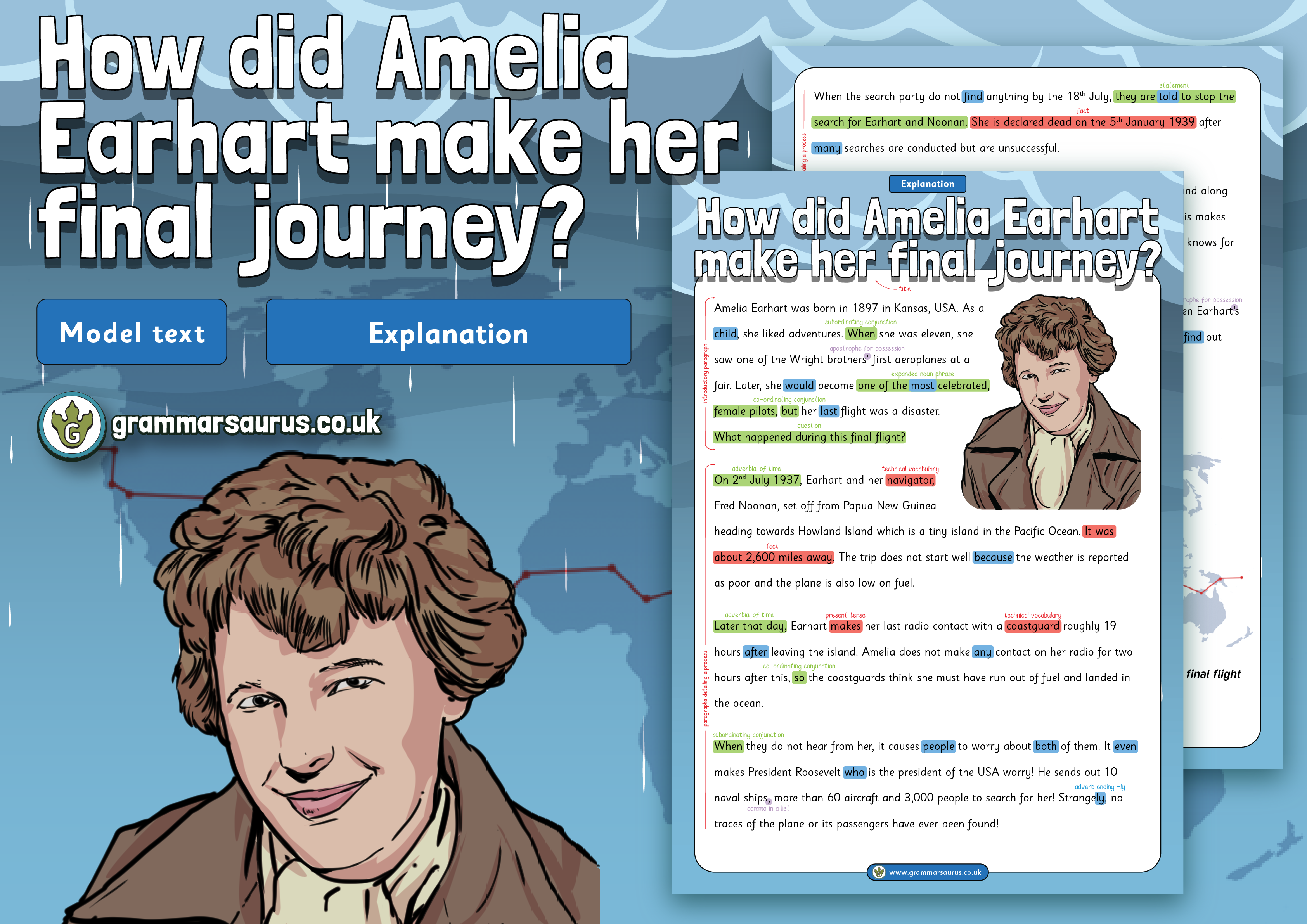 Year 2 Model Text – Explanation – How did Amelia Earhart make her final ...