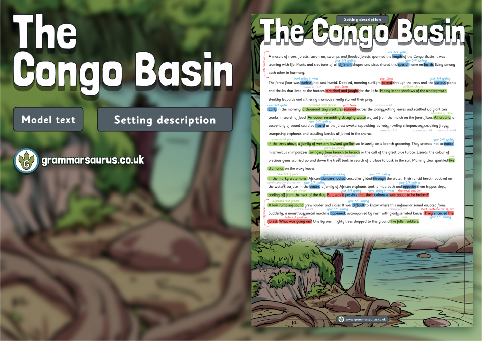 Y3 Narrative - Setting description - Grammarsaurus