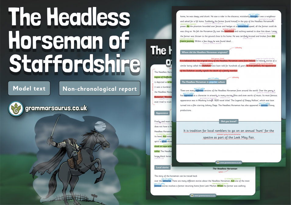 KS2 Model Texts - Grammarsaurus