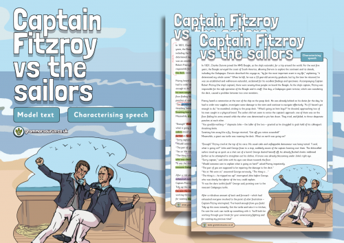 Year 6 Model Text – Characterising speech – Captain Fitzroy vs the ...