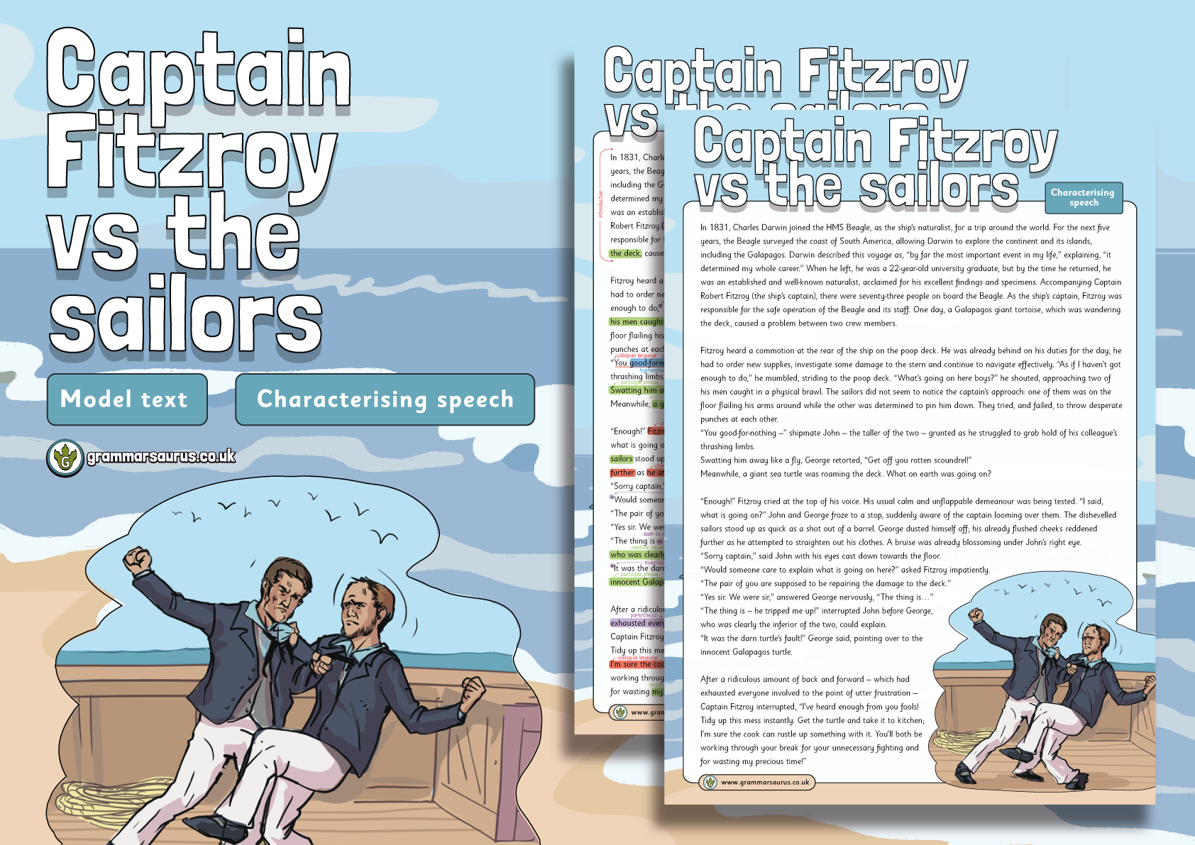 Year 6 Model Text – Characterising speech – Captain Fitzroy vs the ...