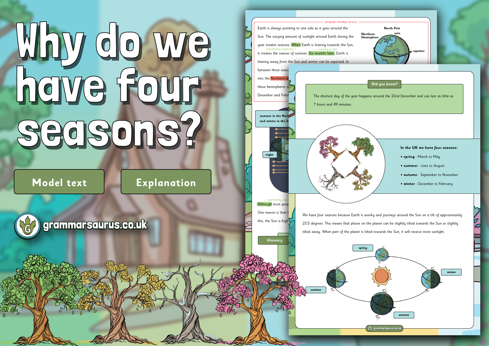 Year 3 Model Text - Explanation - Why do we have four seasons? ( gbsct ...
