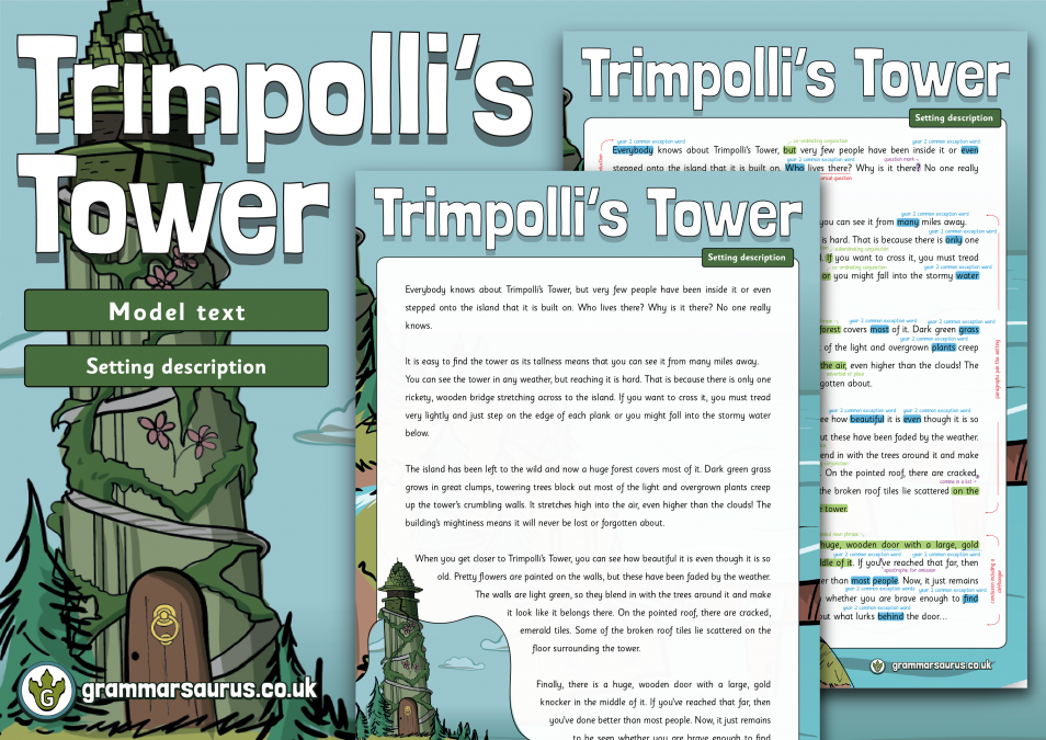 Y2 Narrative - Setting description - Grammarsaurus