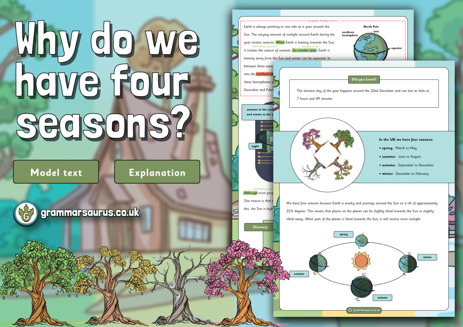 Year 3 Model Text - Explanation - Why do we have four seasons ...