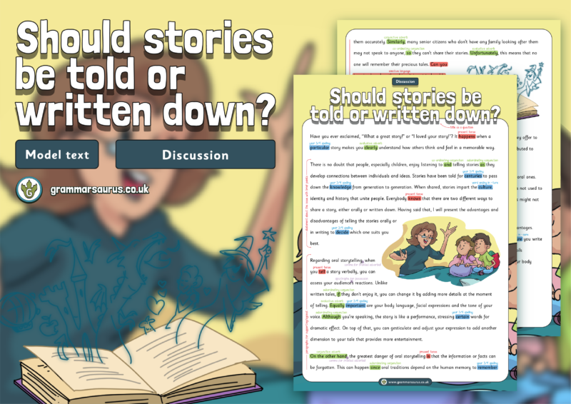 Year 4 Model Text – Discussion – Should stories be told or written down ...