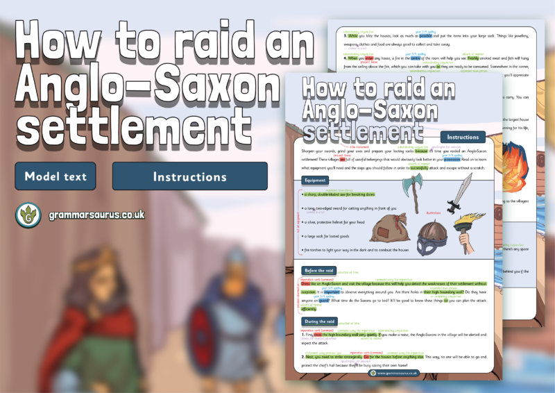 Year 4 Model Text – Instructions – How to raid an Anglo-Saxon ...