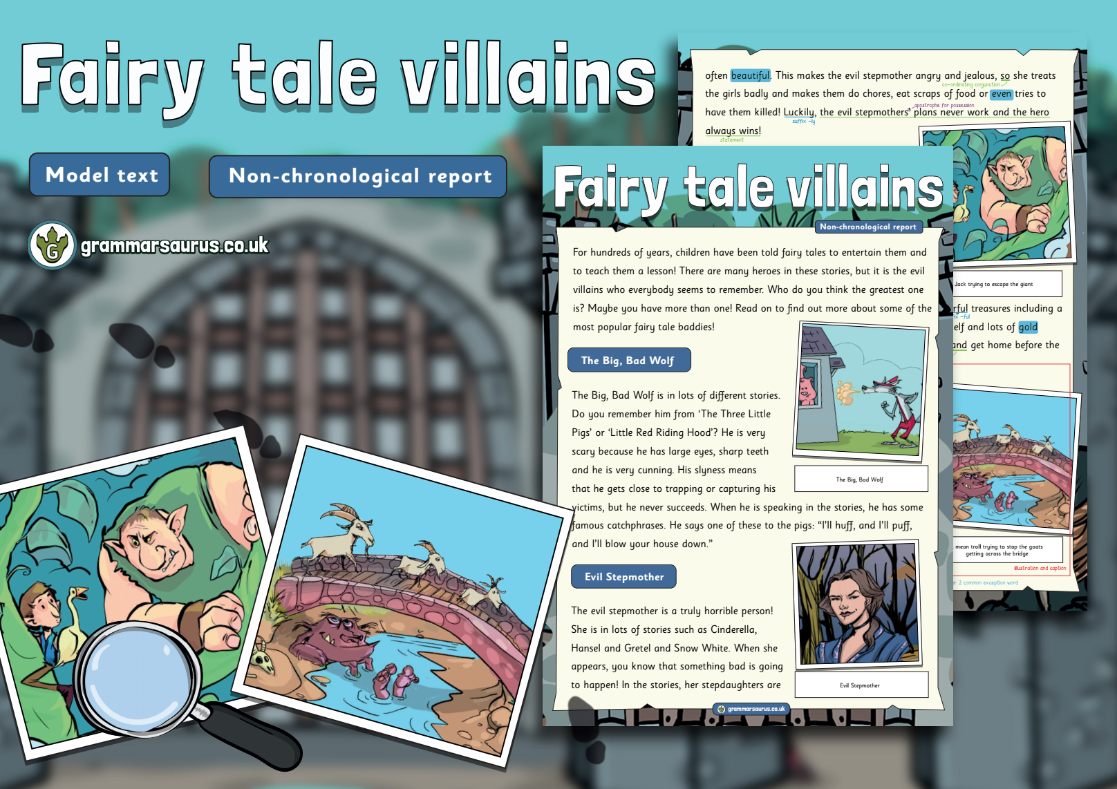 Year 2 Model Text – Non-chronological report – Fairy tale villains ...
