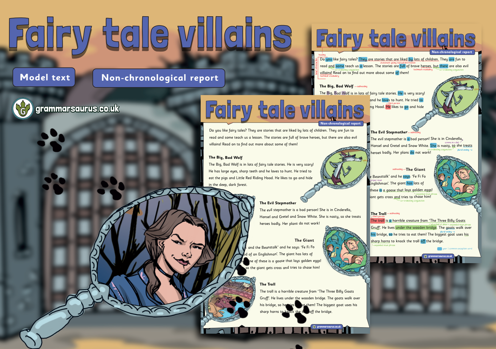 Year 1 Model Text – Non-chronological report – Fairy tale villains ...