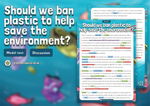 Year 5 Model Text – Discussion – Should we ban plastic to help save the ...