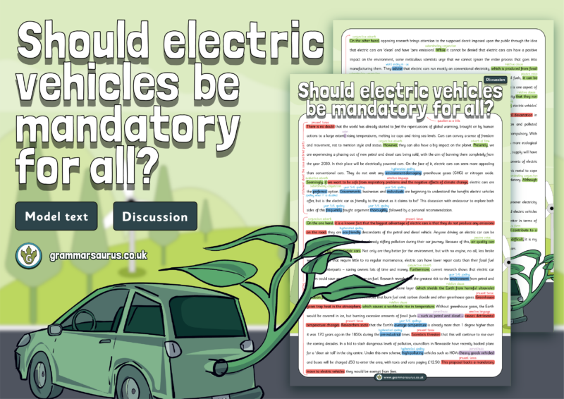 Year 6 Model Text – Discussion – Should electric cars be mandatory for ...