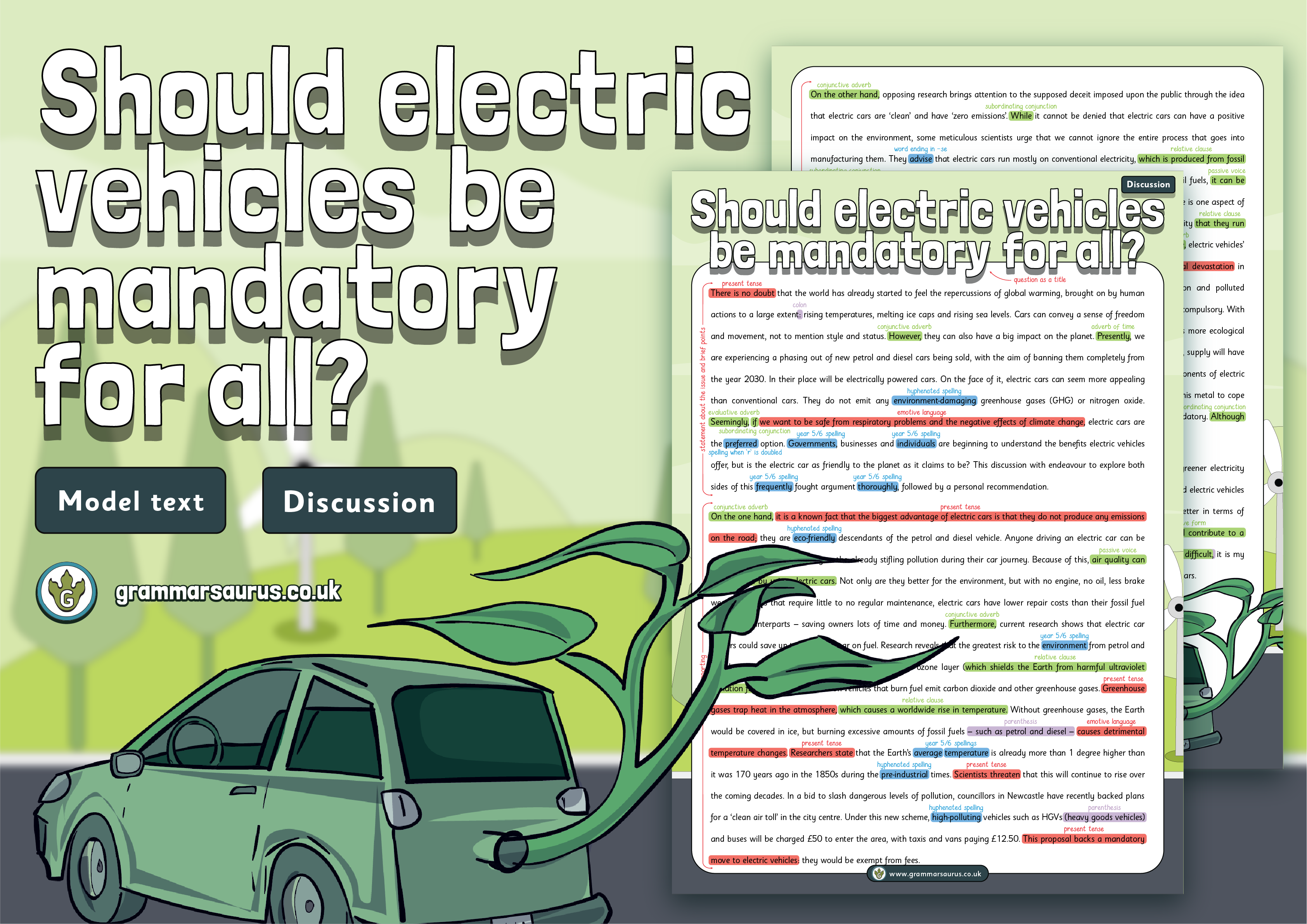 Year 6 Model Text – Discussion – Should electric cars be mandatory for ...