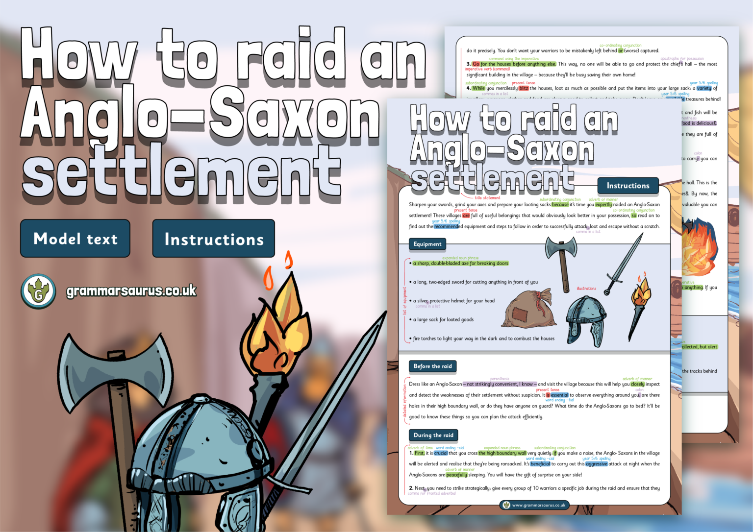 Year 5 Model Text – Instructions – How to raid an Anglo-Saxon ...