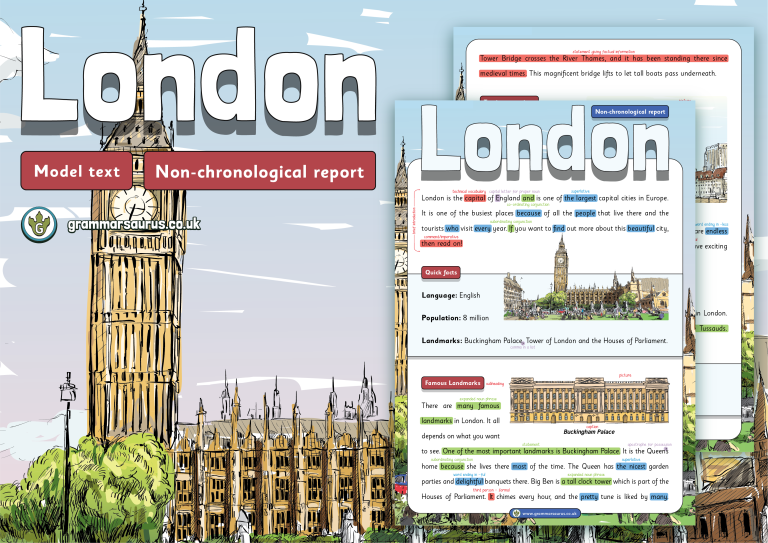 Year 2 Model Text Non Chronological Report London Grammarsaurus