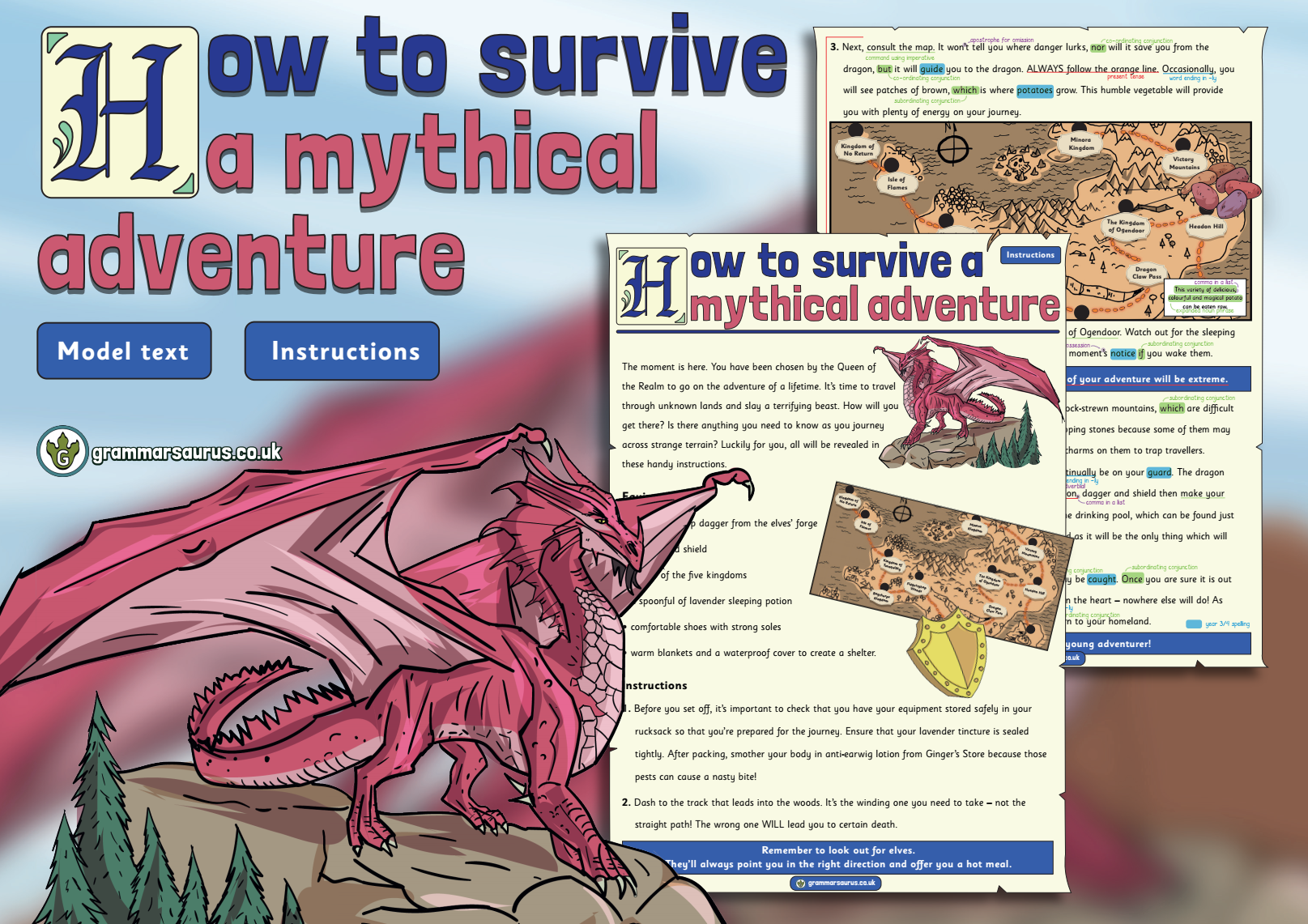 Year 4 Model Text – Instructions – How to survive a mythical adventure ...