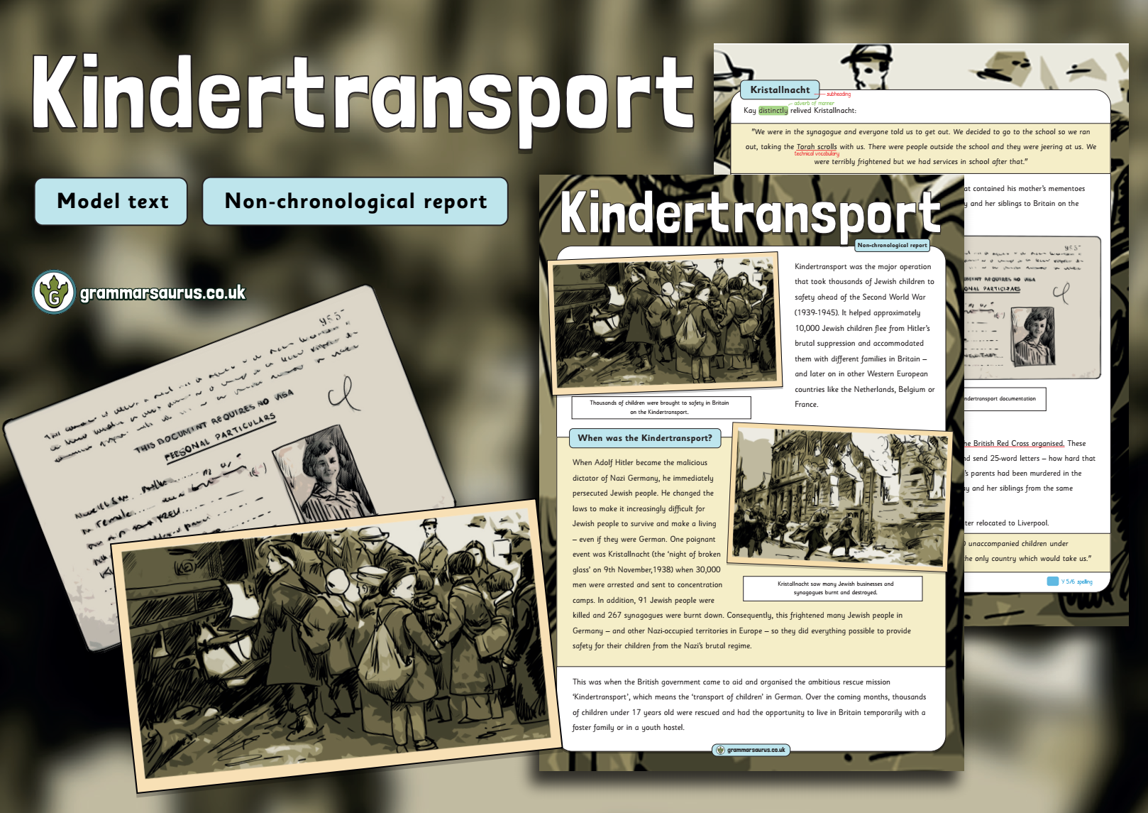 Year 5 Model Text – Non-chronological report – Kindertransport ...