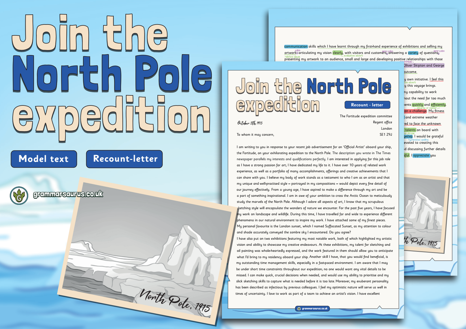 Year 6 Model Text – Recount letter – Join the North Pole expedition ...