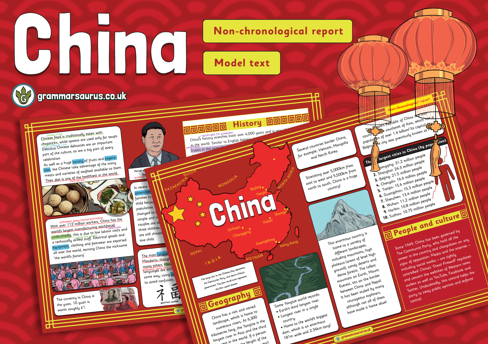 Year 6 Model Text – Non-chronological report – China - Grammarsaurus