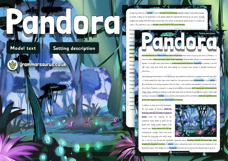 Year 6 Model Text – Setting Description – Pandora - Grammarsaurus